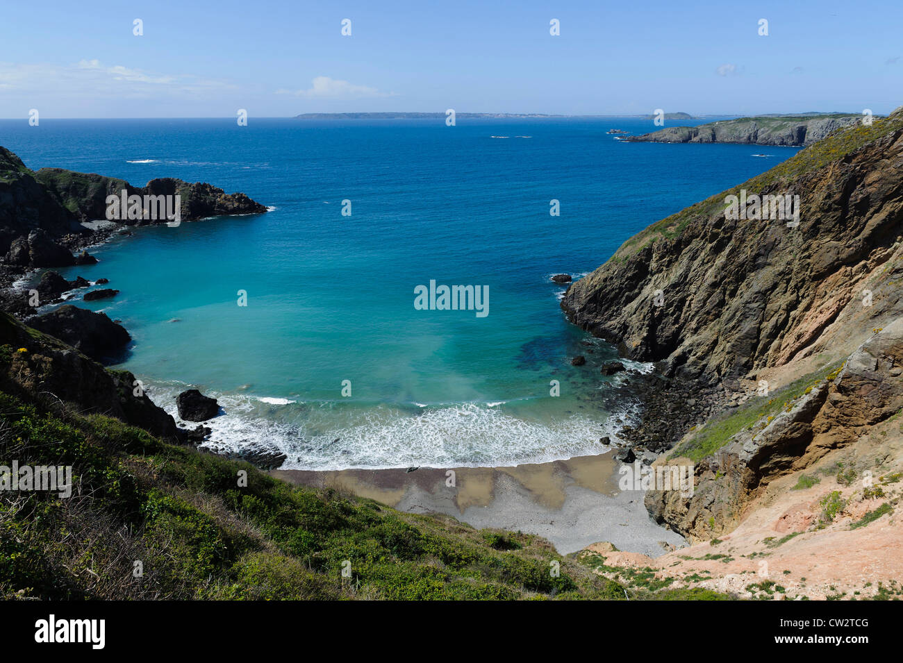 Bay la Grande Grève, Isle of Sark, Channel Islands Stock Photo - Alamy