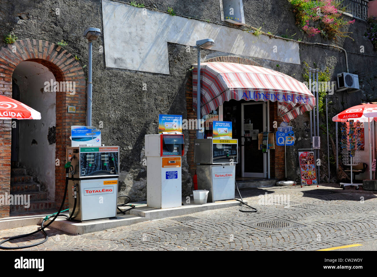 Petro Gas Station Positano Italy Mediterranean Sea Europe Amalfi Coast ...