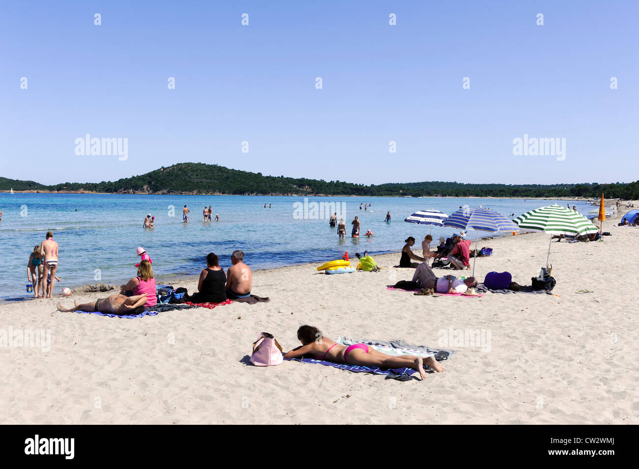 Beach at Golf de Pinarellu, Corsica, France Stock Photo - Alamy