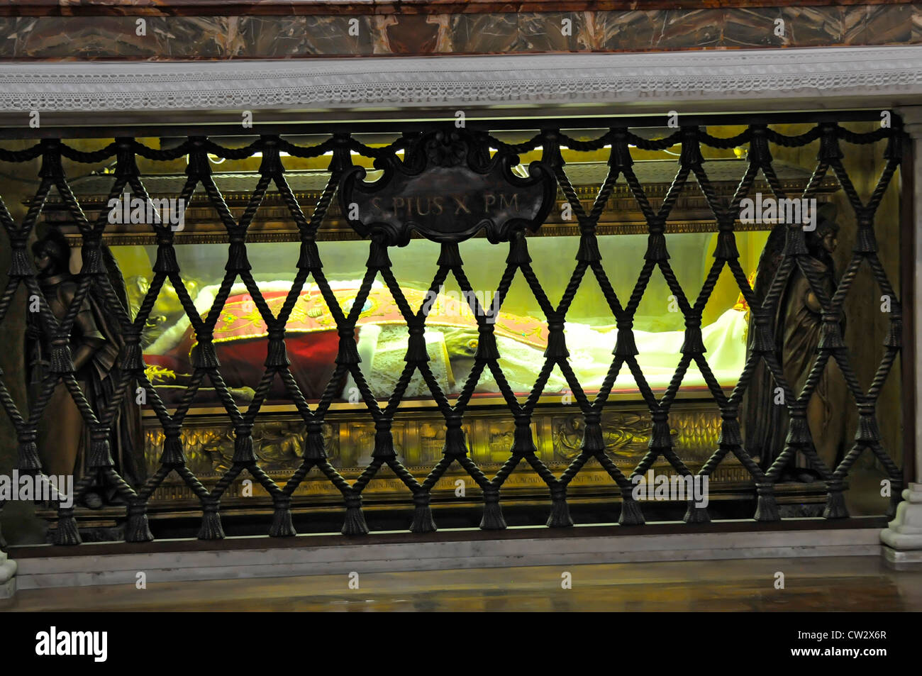 Interred body St. Peter's Basilica Rome Italy Europe Catholic Pope ...