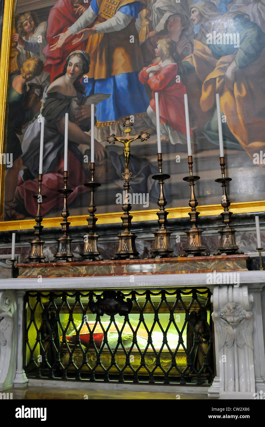 Interred body St. Peter's Basilica Rome Italy Europe Catholic Pope ...