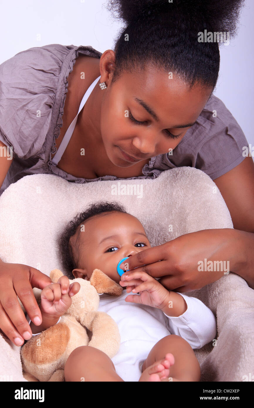 baby newborn african with mother black Stock Photo - Alamy