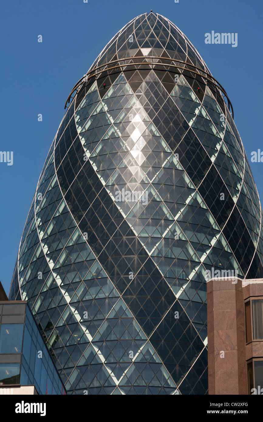 The Gherkin building, 30 St. Mary Axe, London, England Stock Photo - Alamy