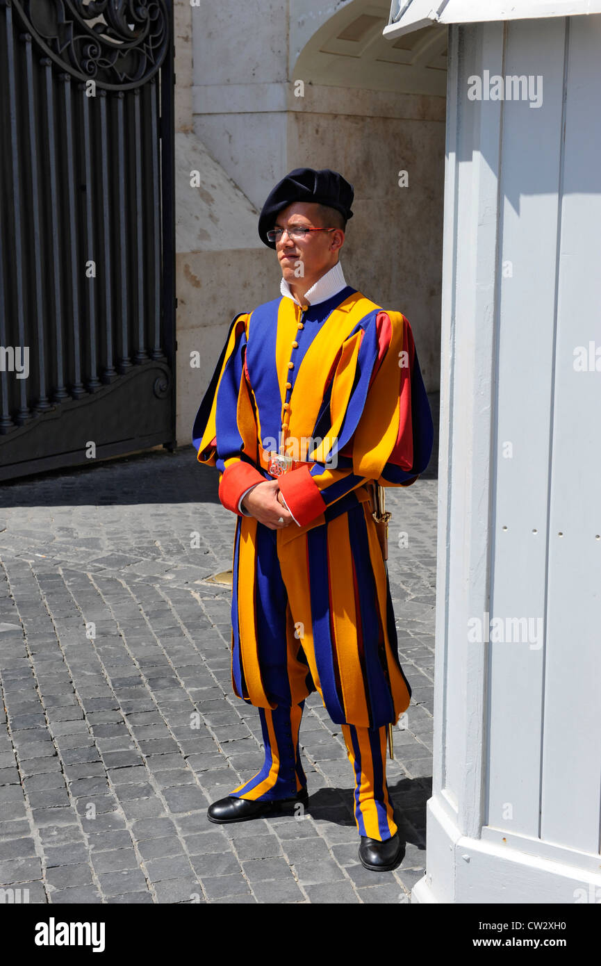 Uniformed Vatican guards outside Rome Italy Europe Stock Photo - Alamy