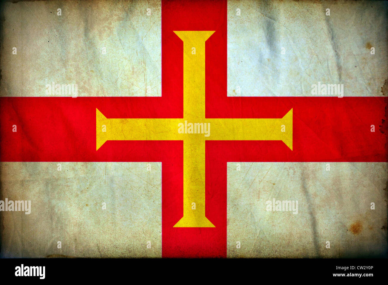 Guernsey grunge flag Stock Photo - Alamy