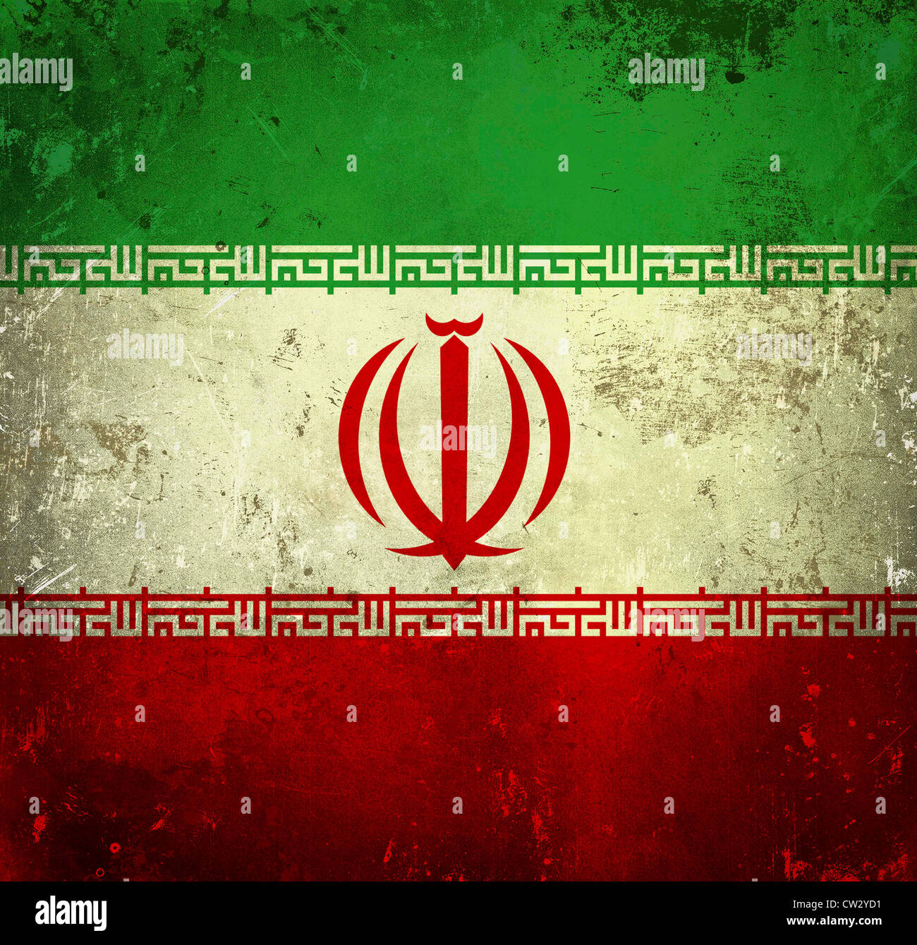 Grunge flag of Iran Stock Photo - Alamy