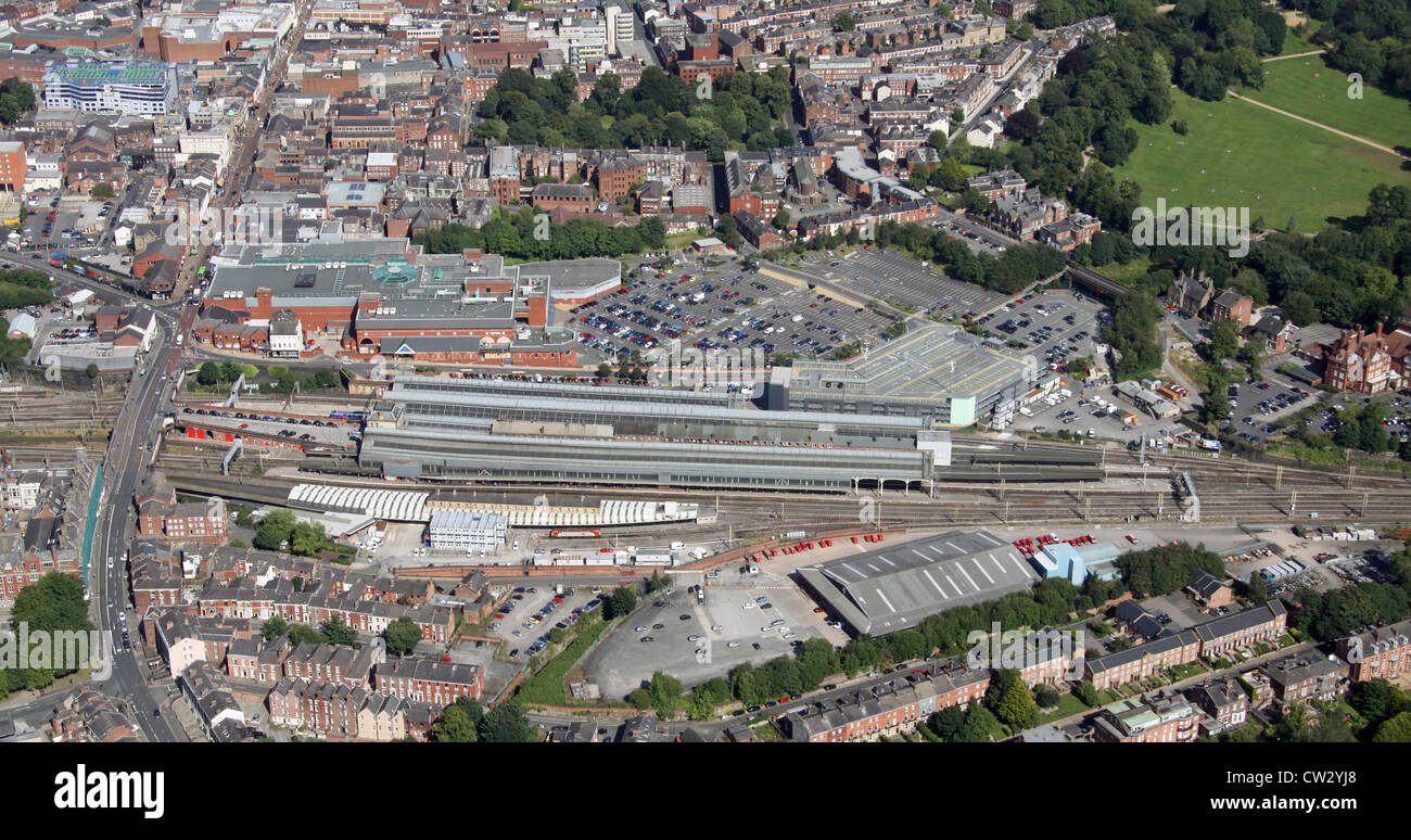 aerial view of Preston railway station in Lancashire Stock Photo - Alamy