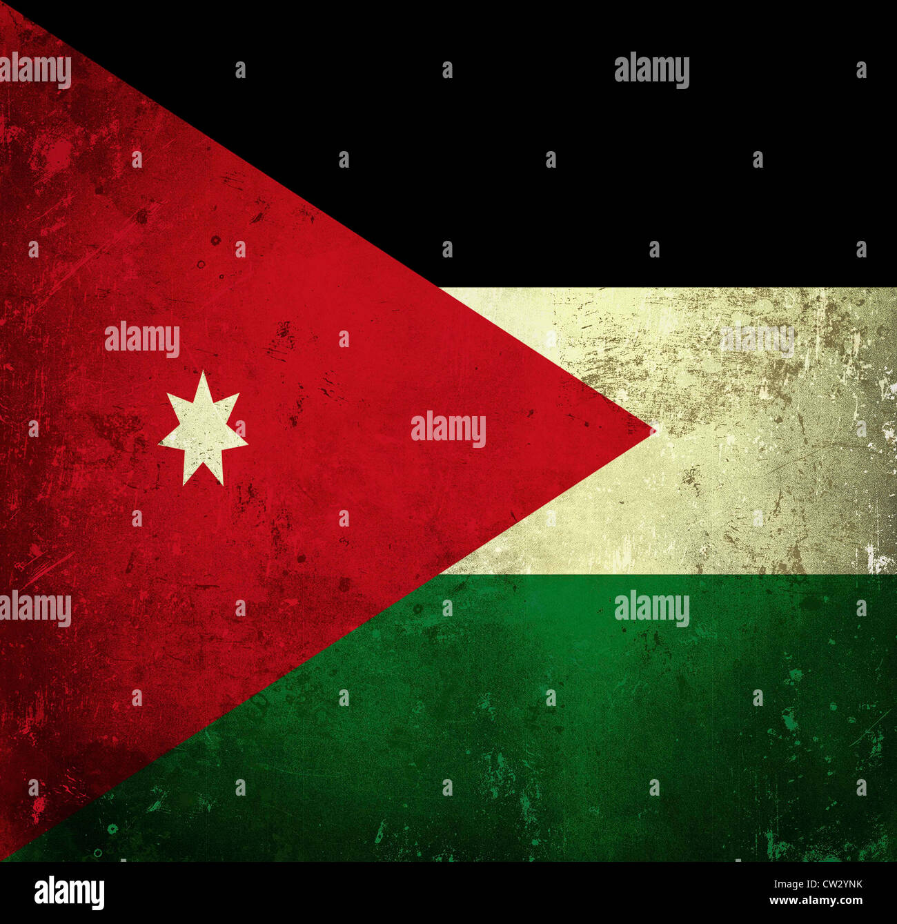 Grunge flag of Jordan Stock Photo - Alamy