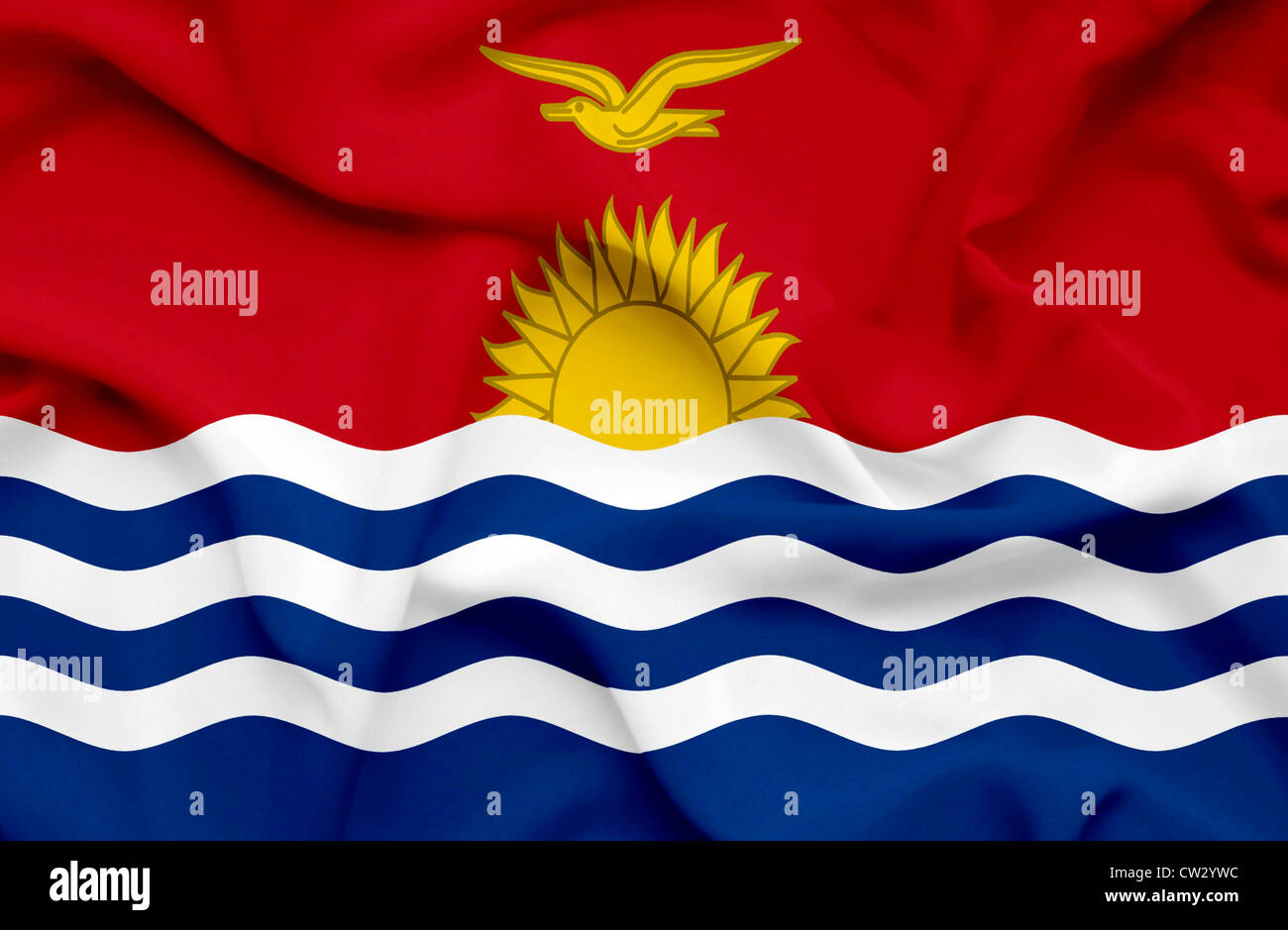 Kiribati waving flag Stock Photo - Alamy