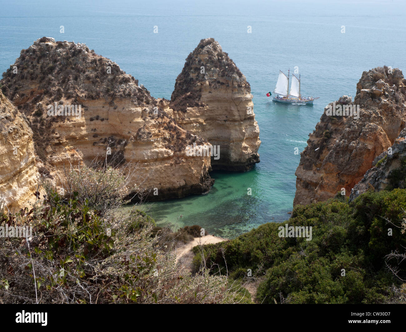 Views from the cliffs at Ponta da Piedade, Lagos Portugal Stock Photo ...