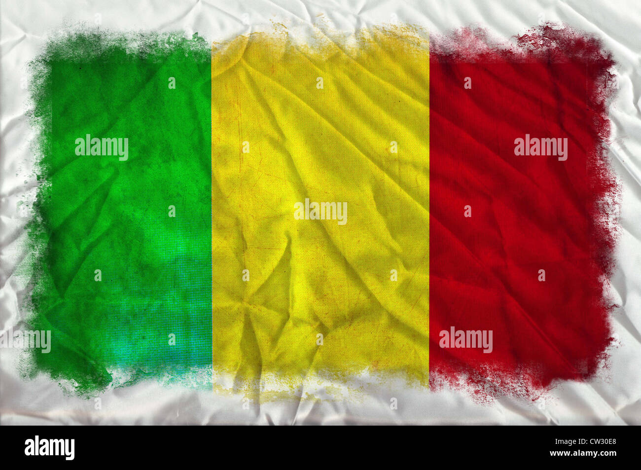Mali grunge flag Stock Photo - Alamy