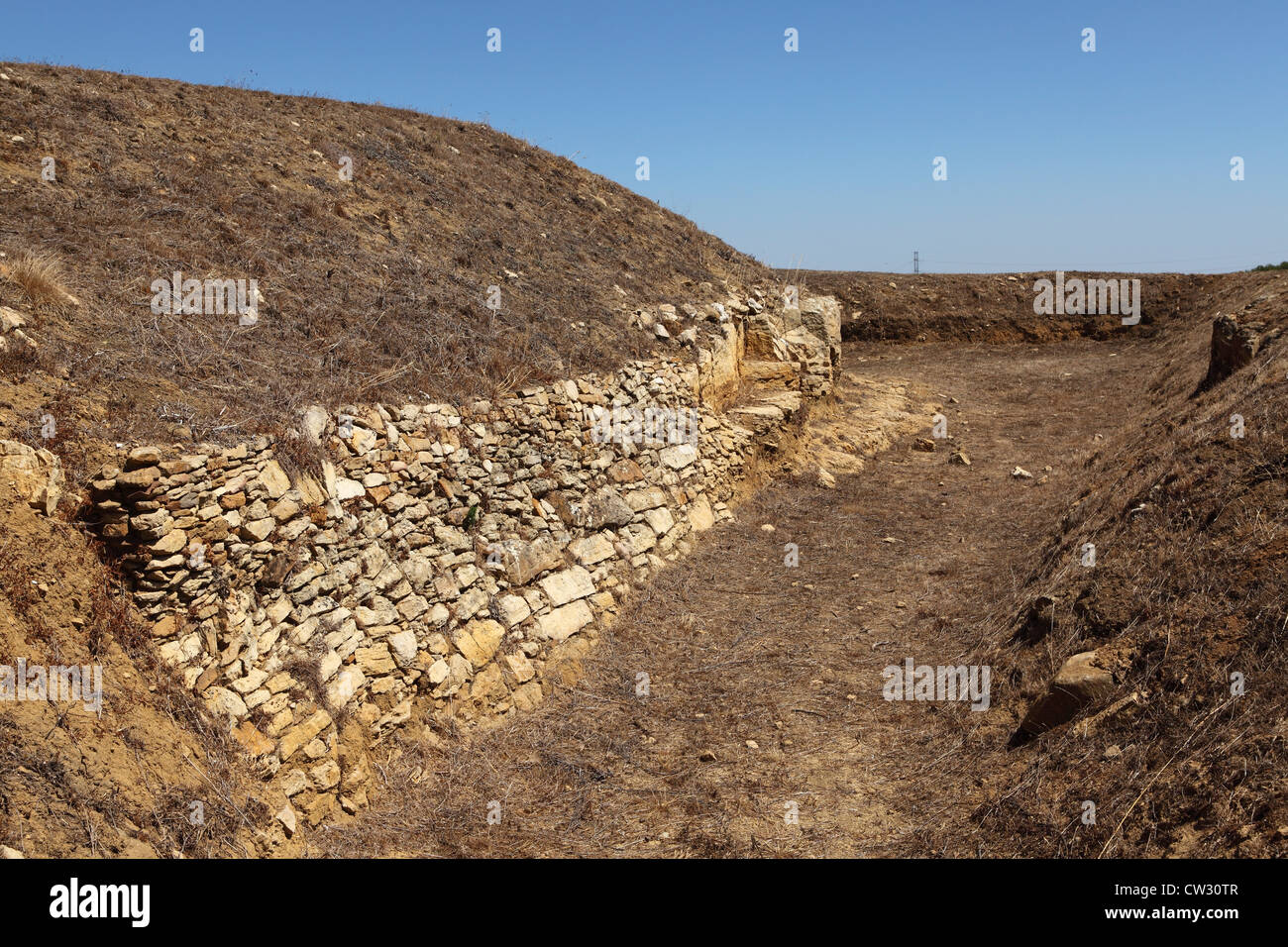 Ditch and wall at Forte do Cego, fort number 9 of the 152 forts and ...