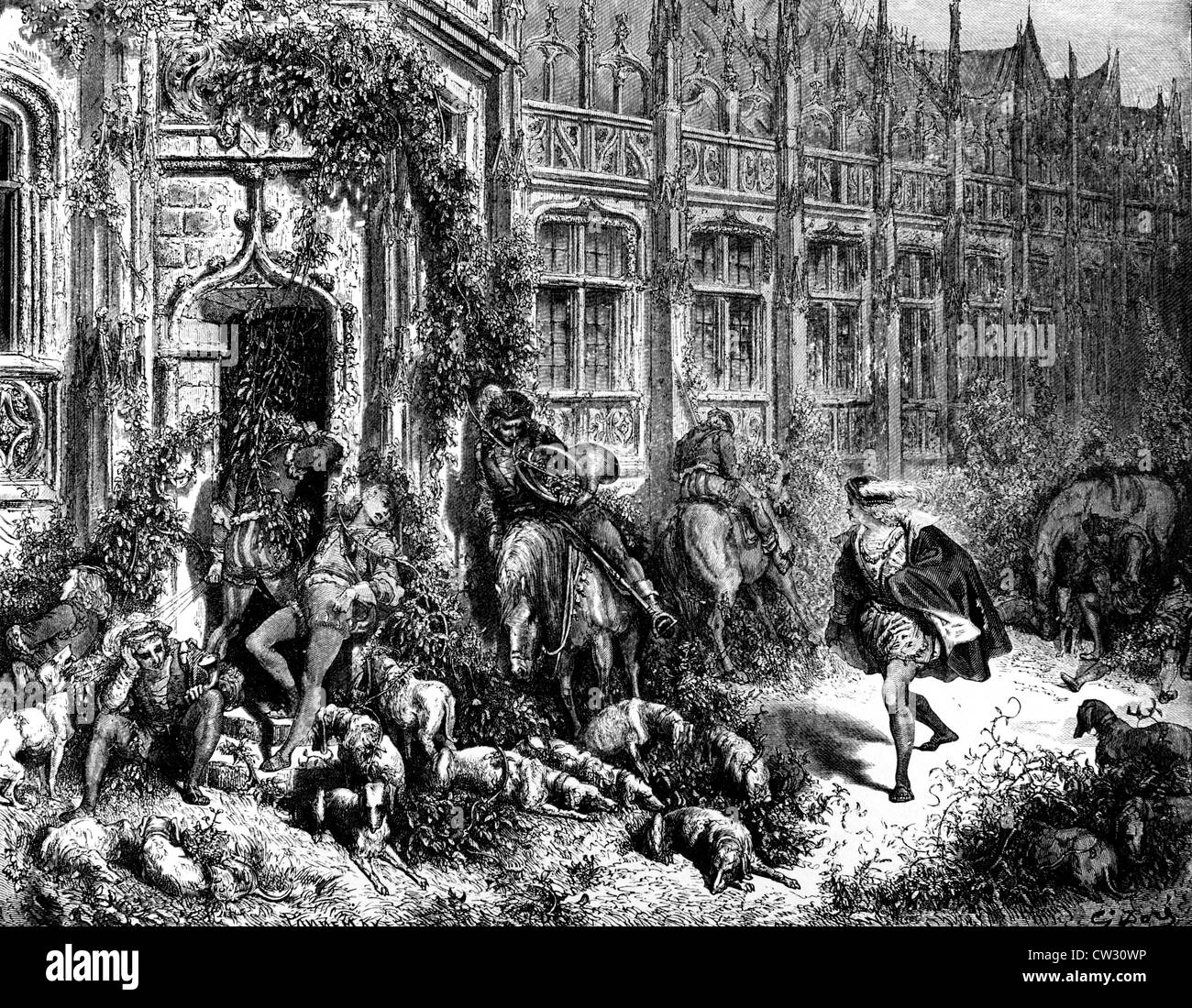 The figures of men and animals appeared lifeless hi-res stock ...