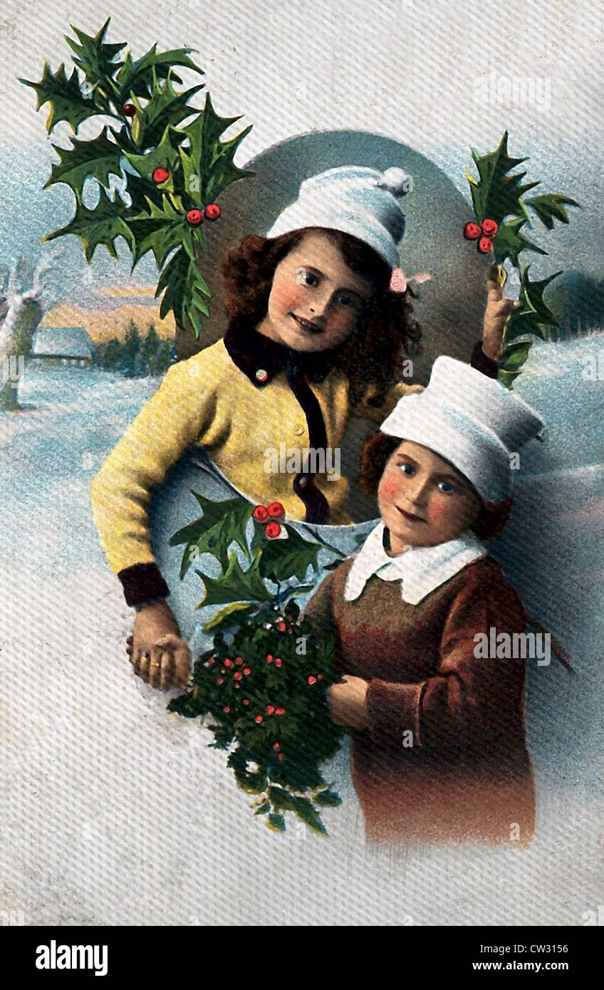 Children mistletoe hi-res stock photography and images - Alamy