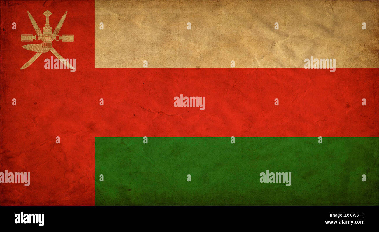 Oman grunge flag Stock Photo - Alamy