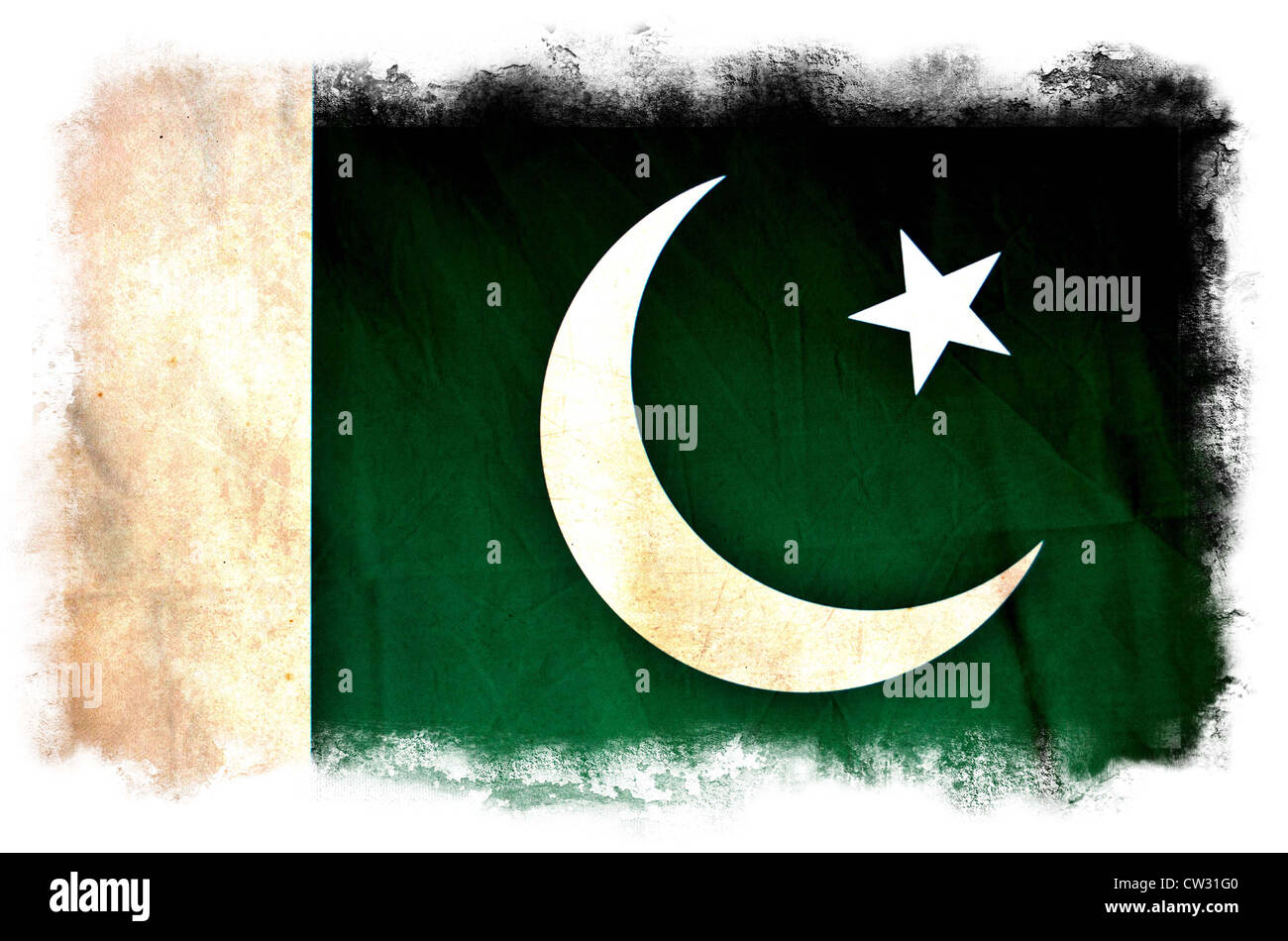 Pakistan flag pattern Cut Out Stock Images & Pictures - Alamy