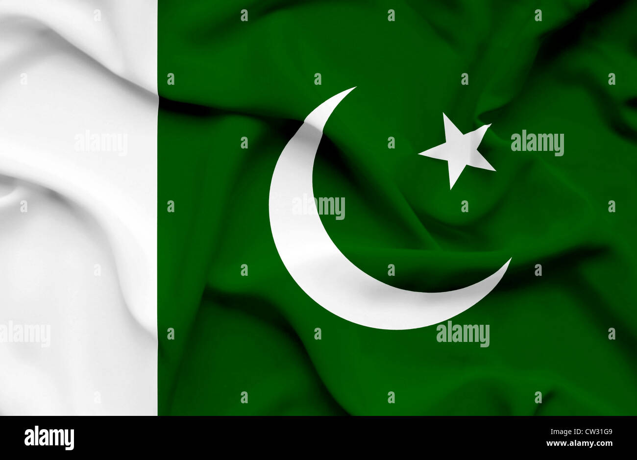 Pakistan waving flag Stock Photo - Alamy