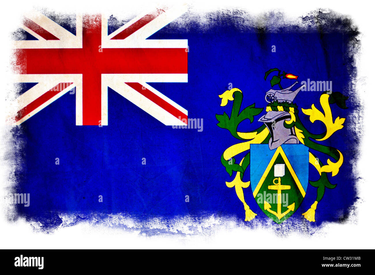 Pitcairn Islands grunge flag Stock Photo - Alamy