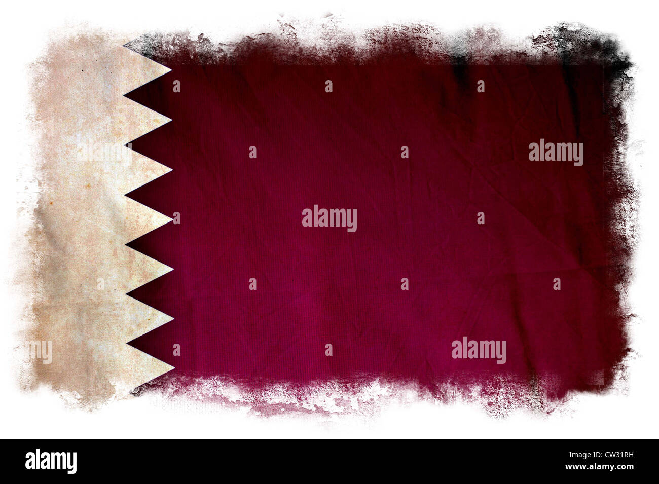 Quatar grunge flag Stock Photo - Alamy