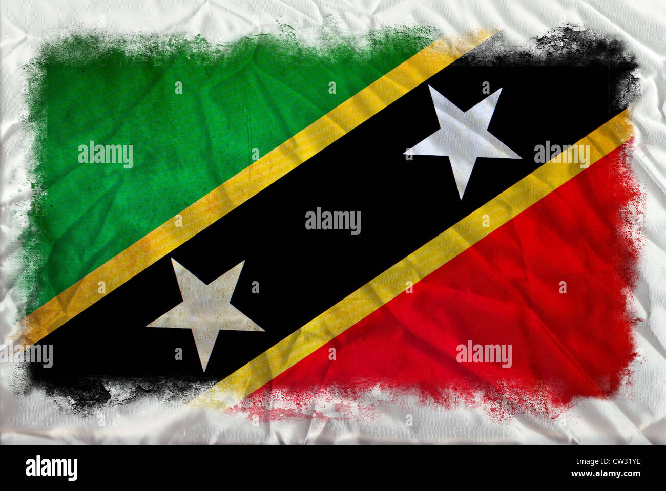 Nevis island flag hi-res stock photography and images - Alamy