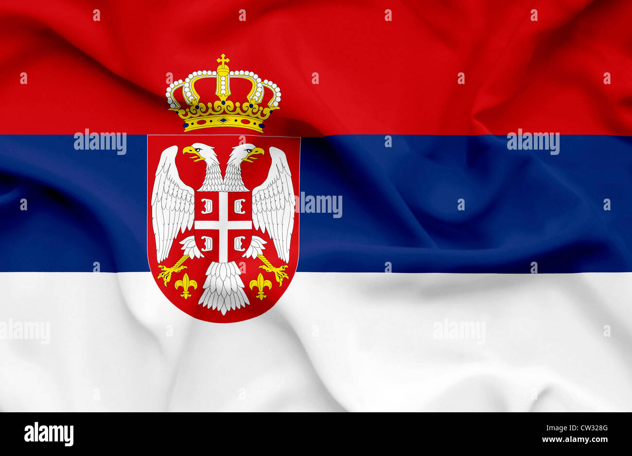 Serbia waving flag Stock Photo - Alamy