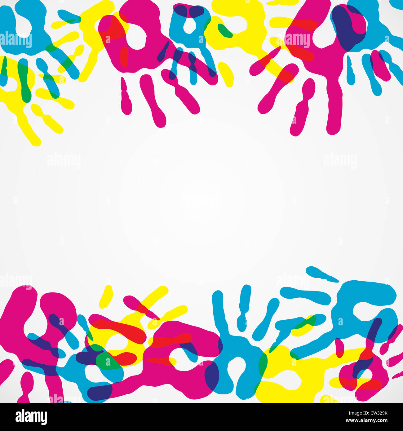 Multicolor creative diversity hands background. Vector illustration ...