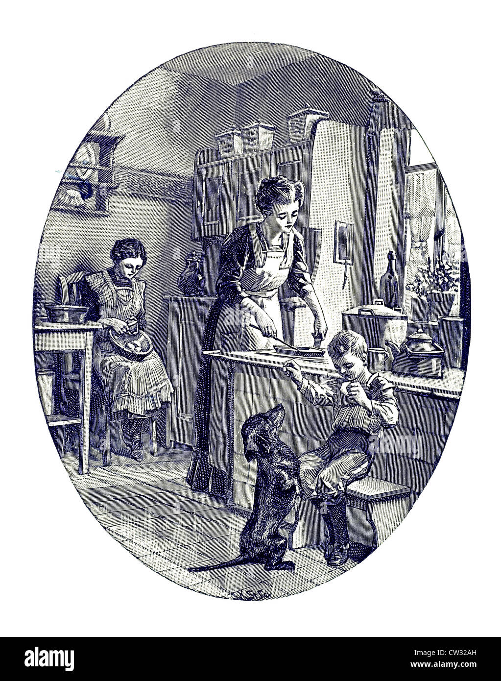 Black man in kitchen cooking Cut Out Stock Images & Pictures - Alamy