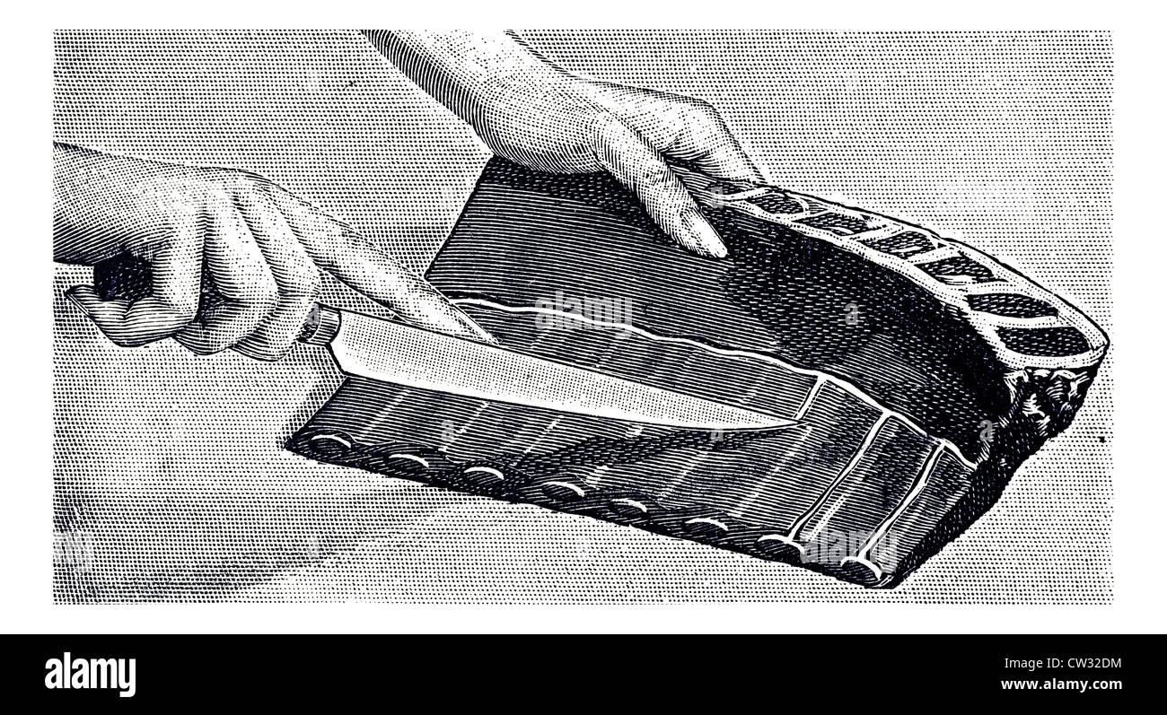 By cutting and scratching the skin Stock Photo - Alamy