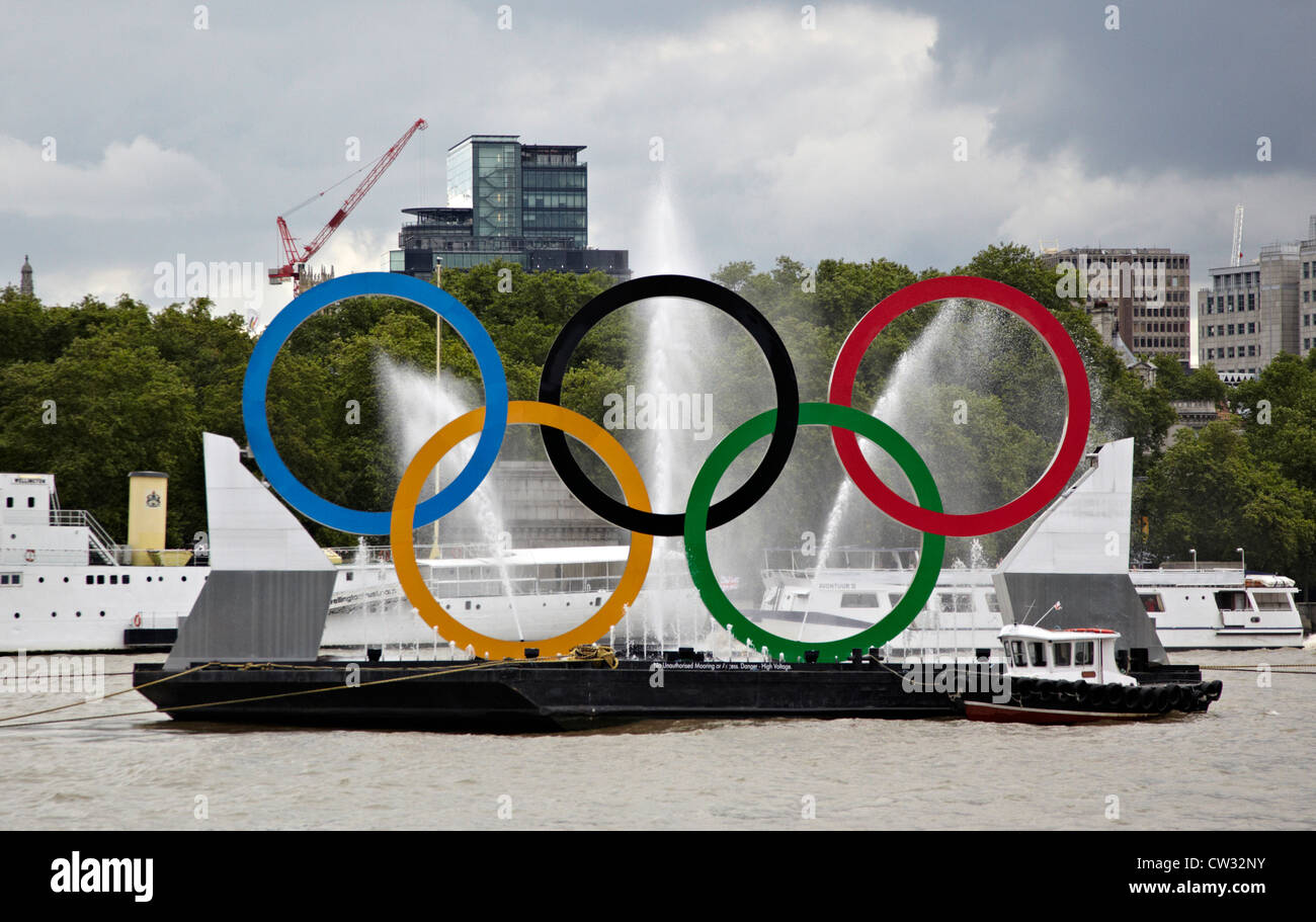 London Olympics Symbol Thames UK Stock Photo - Alamy