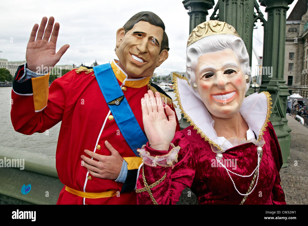 Prince Charles and the Queen Impersonators London UK Stock Photo - Alamy