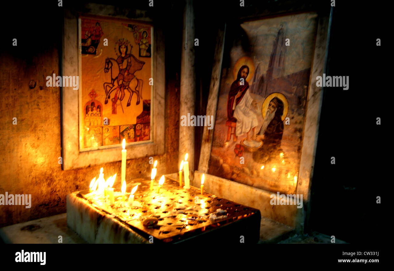 Icons of Saint Bishoi, monastery in Wadi Natrun, Egypt Stock Photo - Alamy