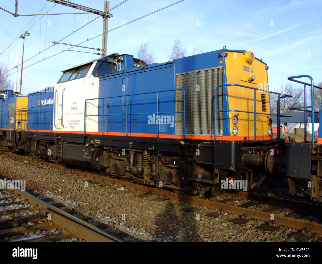 VolkerRail 203-5 Tyke train locomotive Stock Photo - Alamy
