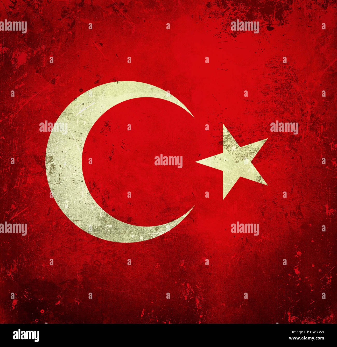 Grunge flag of Turkey Stock Photo - Alamy