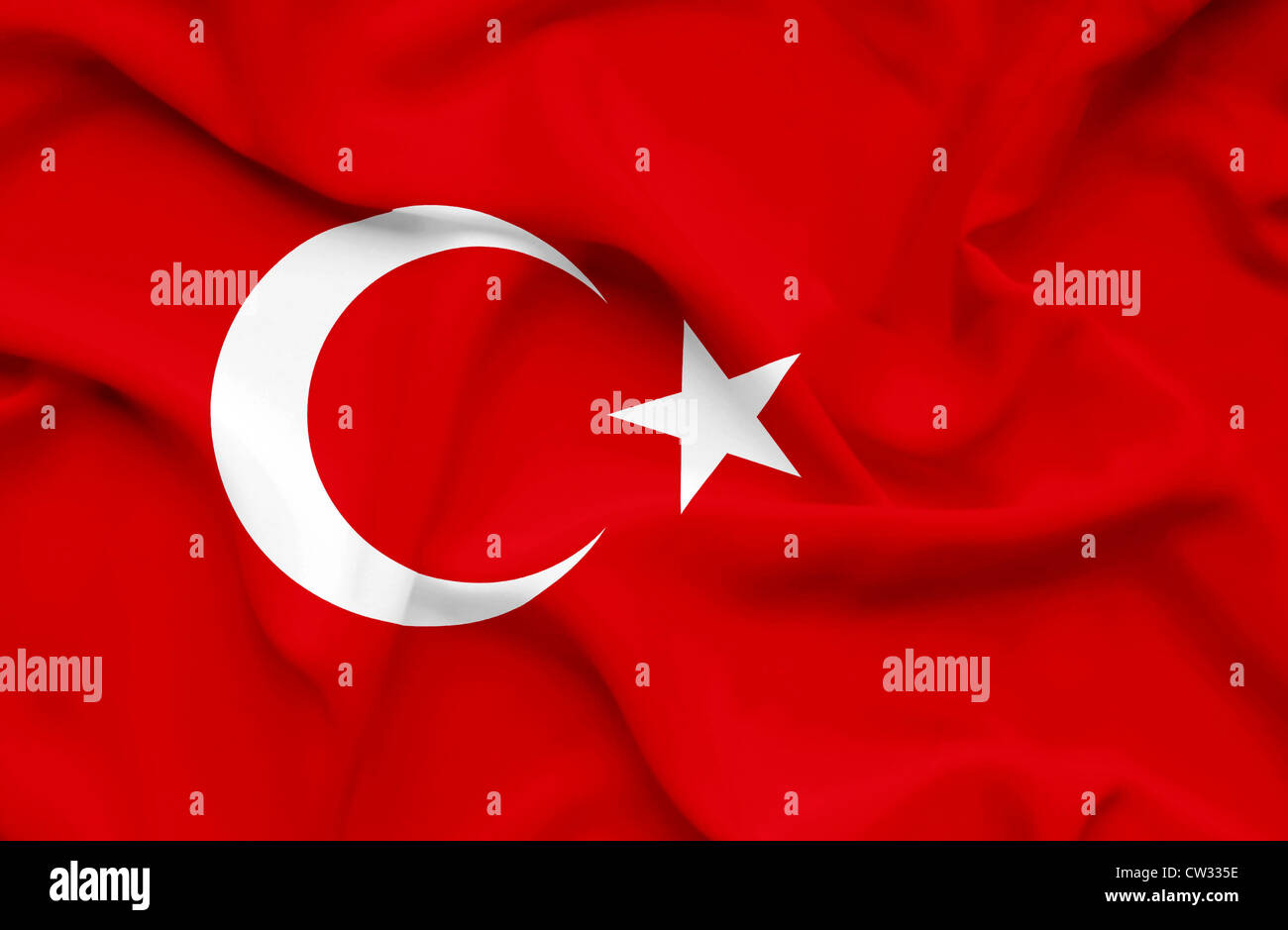 Turkey flag waving 3d abstract hi-res stock photography and images - Alamy