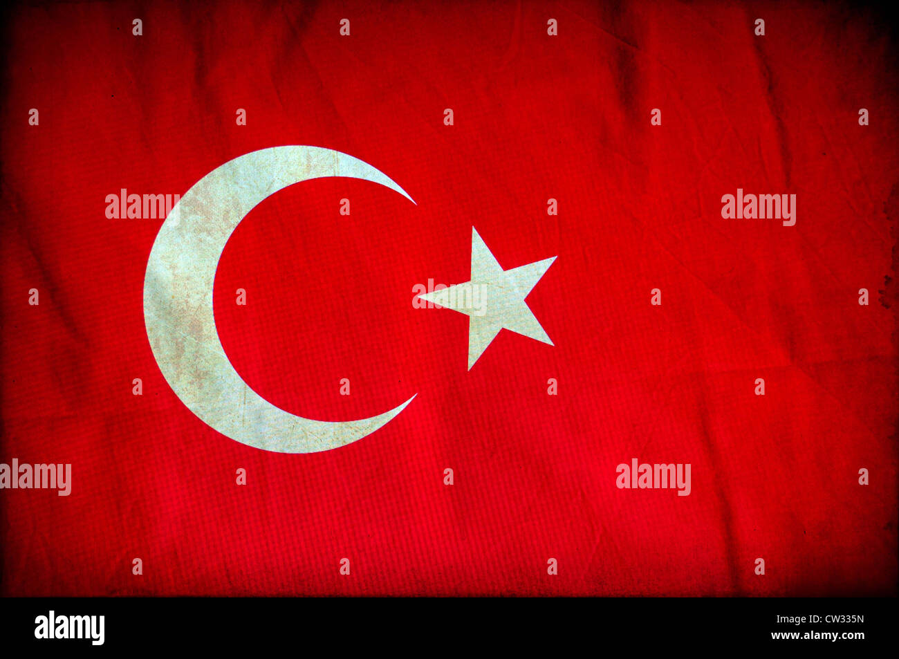 Turkey grunge flag Stock Photo - Alamy