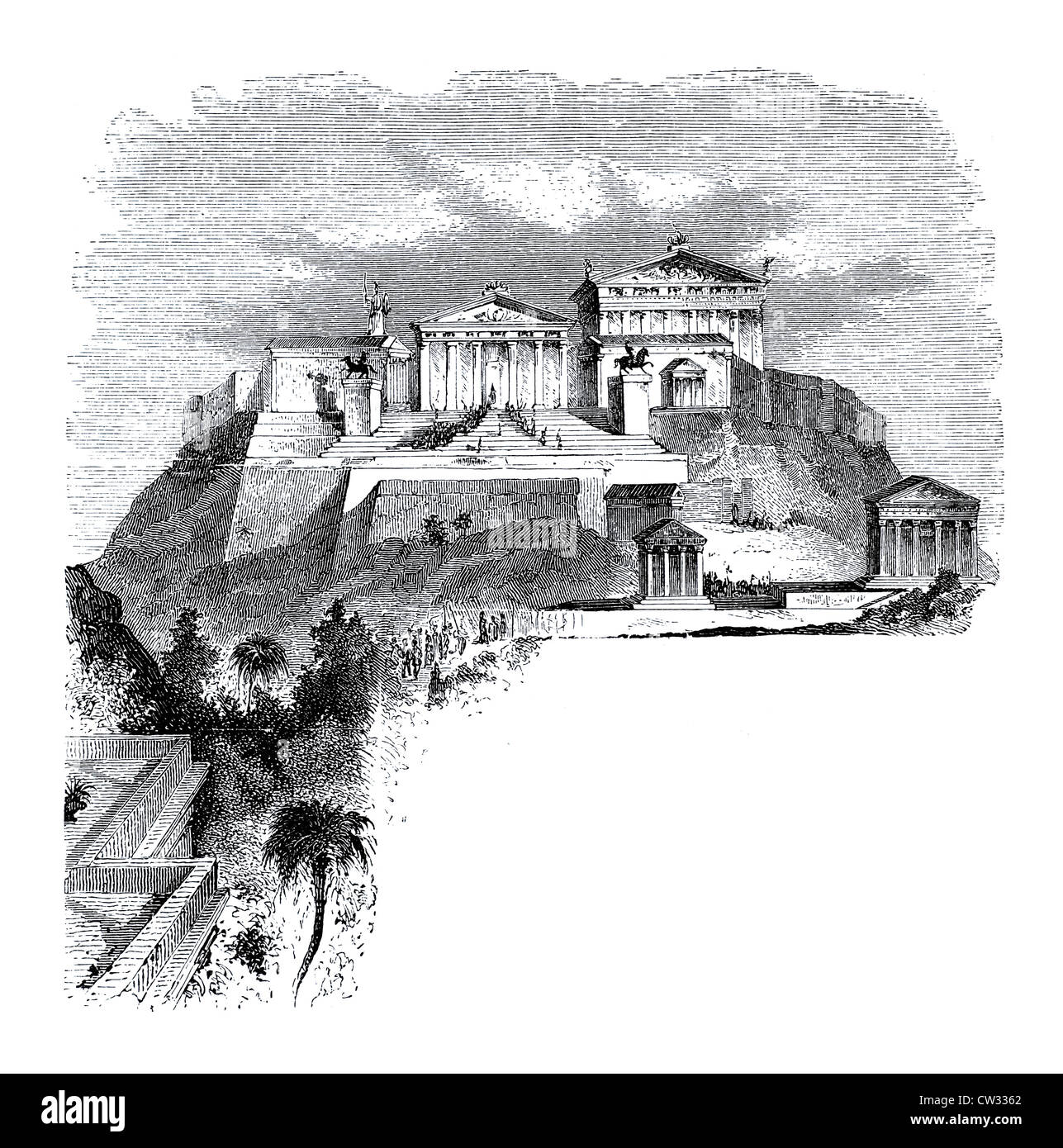 Ancient acropolis in athens Cut Out Stock Images & Pictures - Alamy