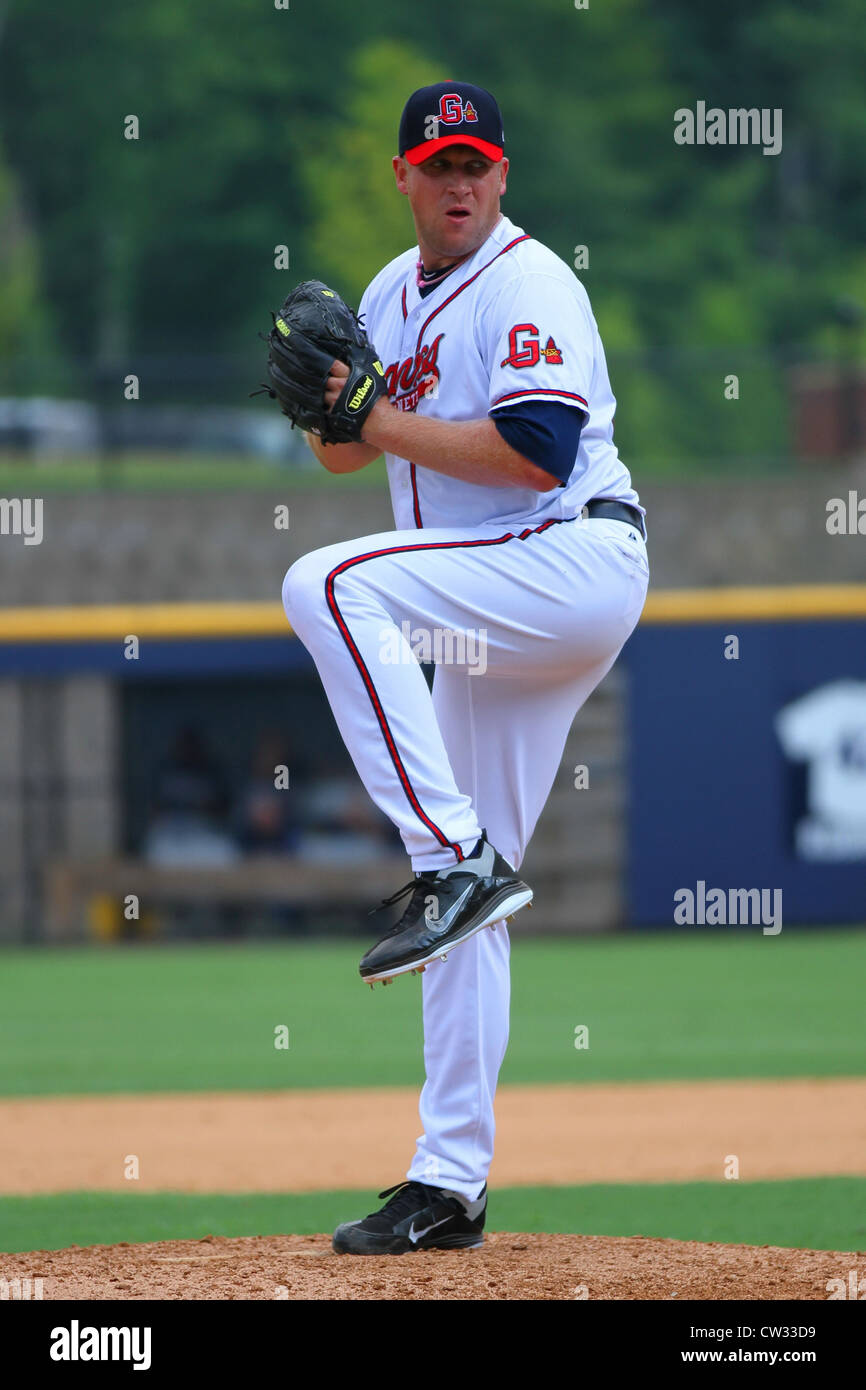 Adam Russell, Pitcher, Gwinnett Braves Stock Photo - Alamy