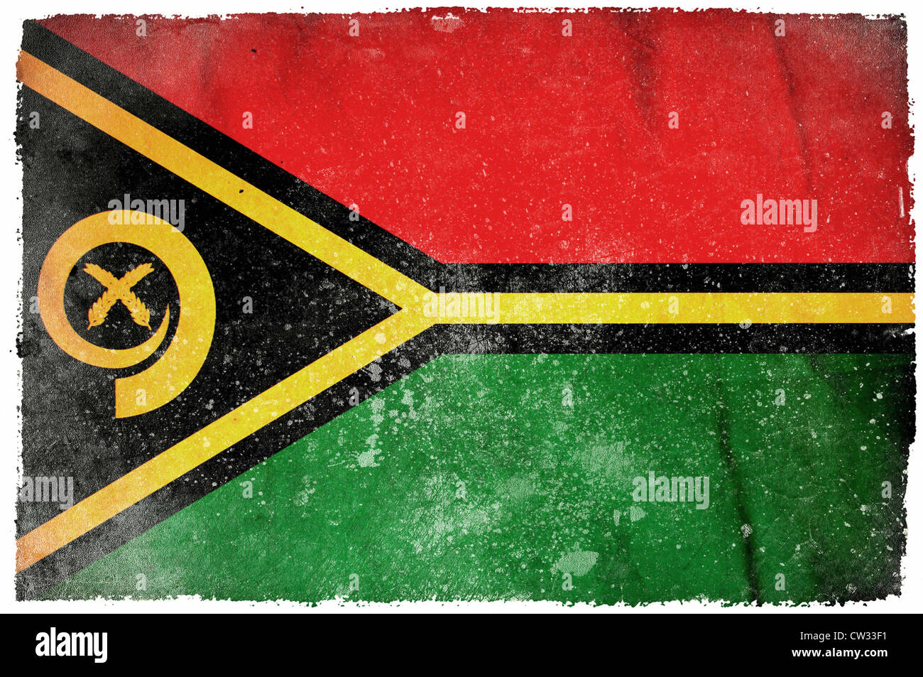 Vanuatu grunge flag Stock Photo - Alamy