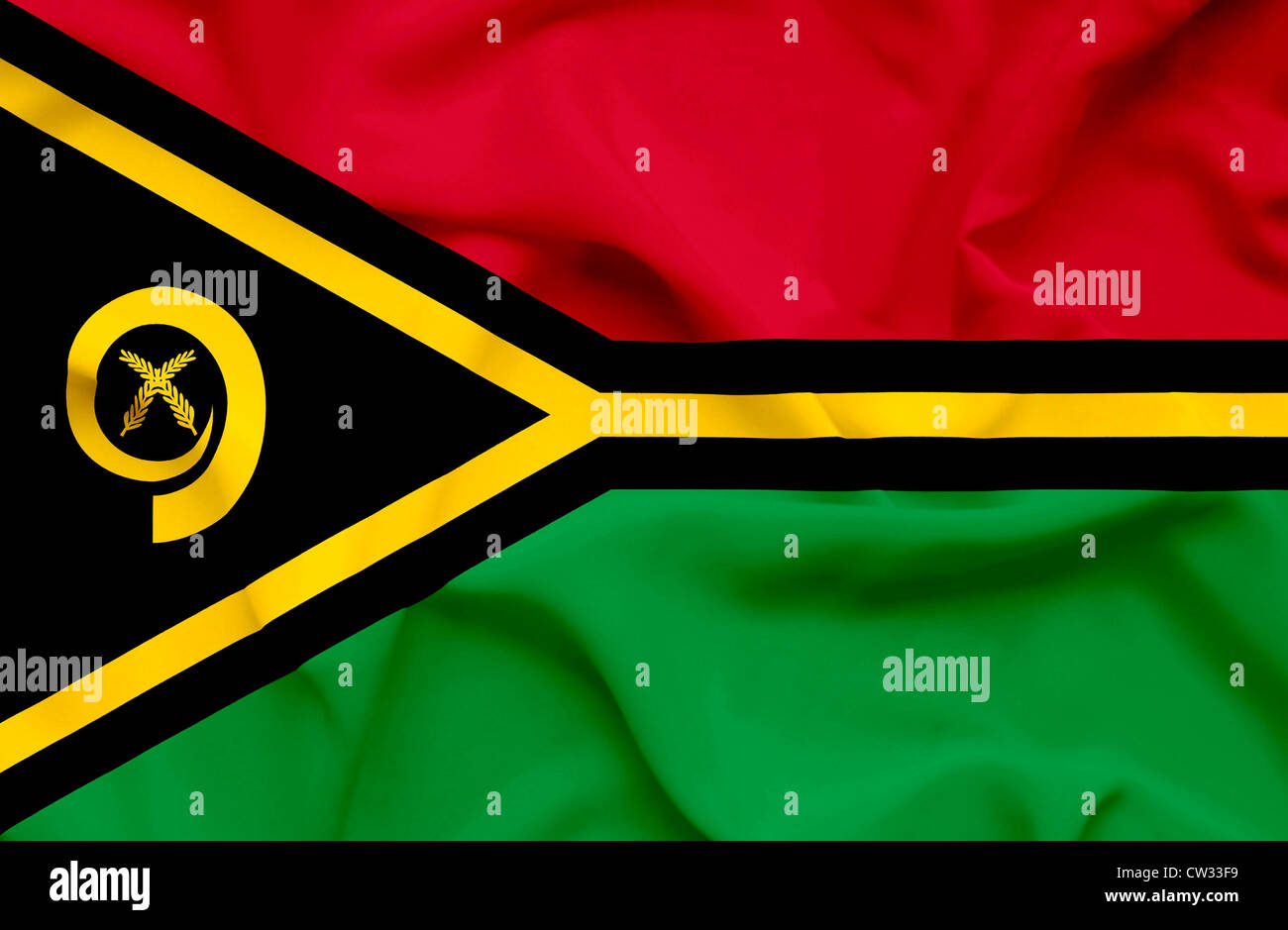 Vanuatu waving flag Stock Photo - Alamy