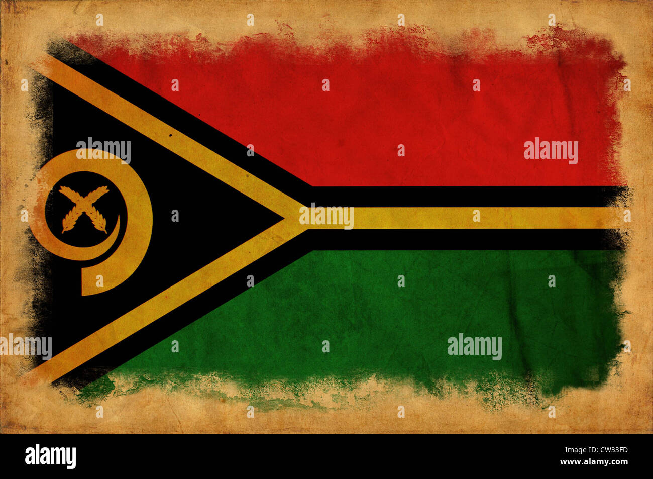 Vanuatu grunge flag Stock Photo - Alamy