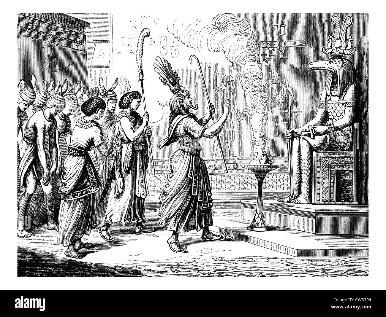 The king before the god Sobek in prayer Stock Photo - Alamy