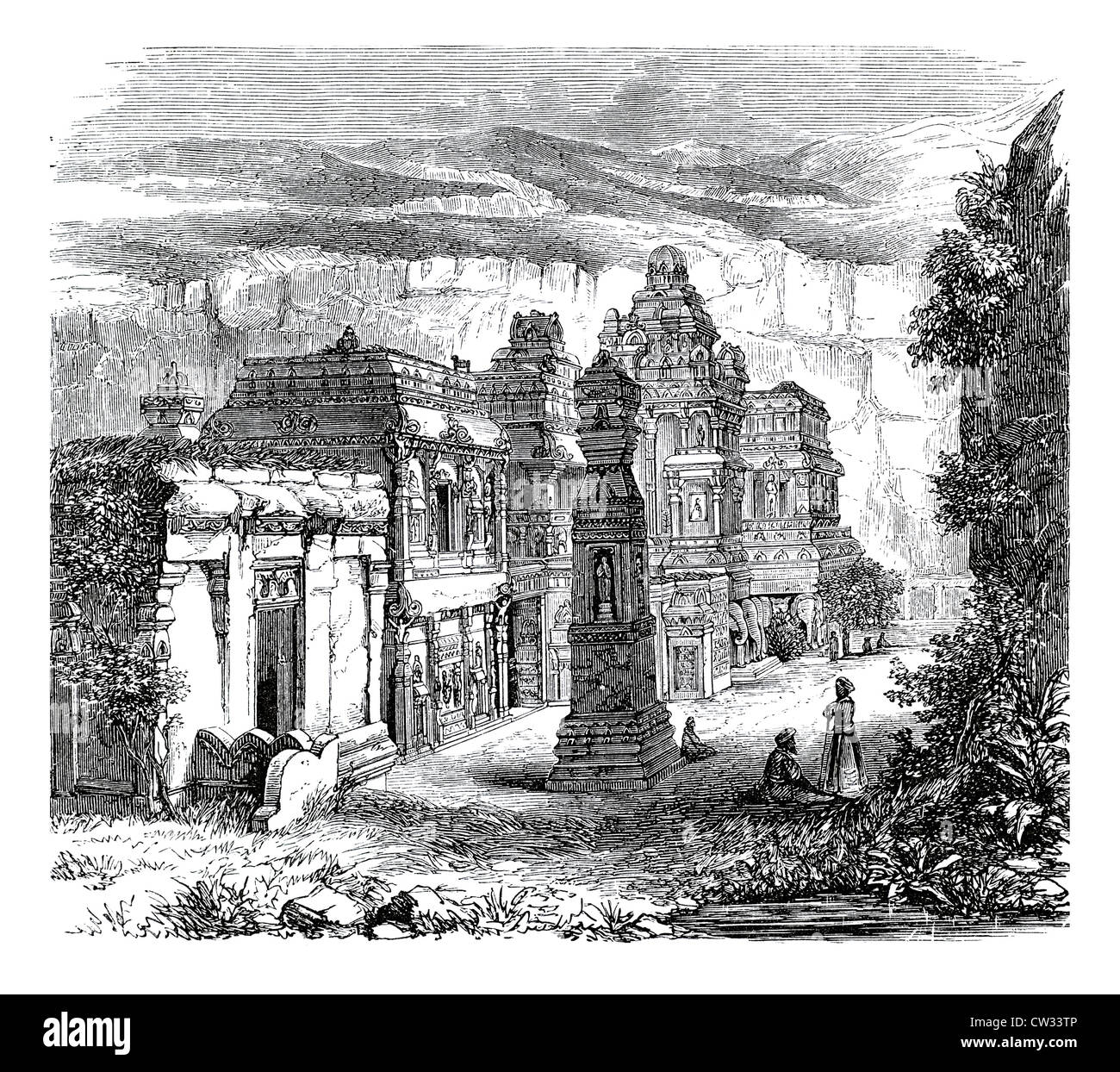 Temples at Ellora Stock Photo - Alamy