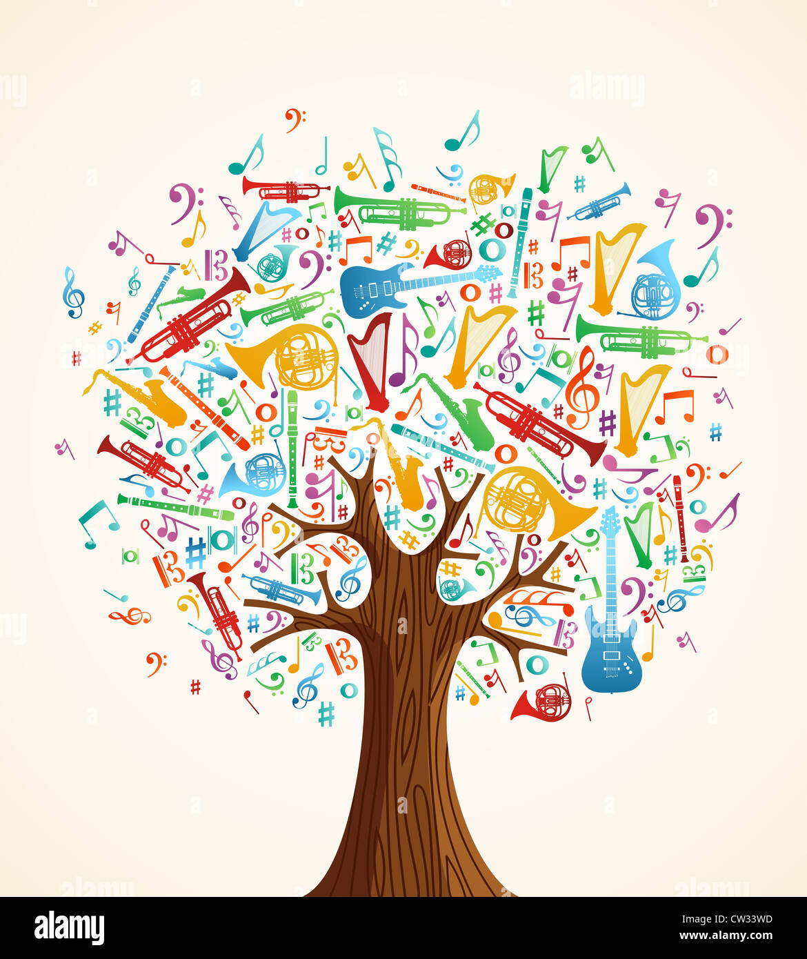 Abstract Art Music Tree