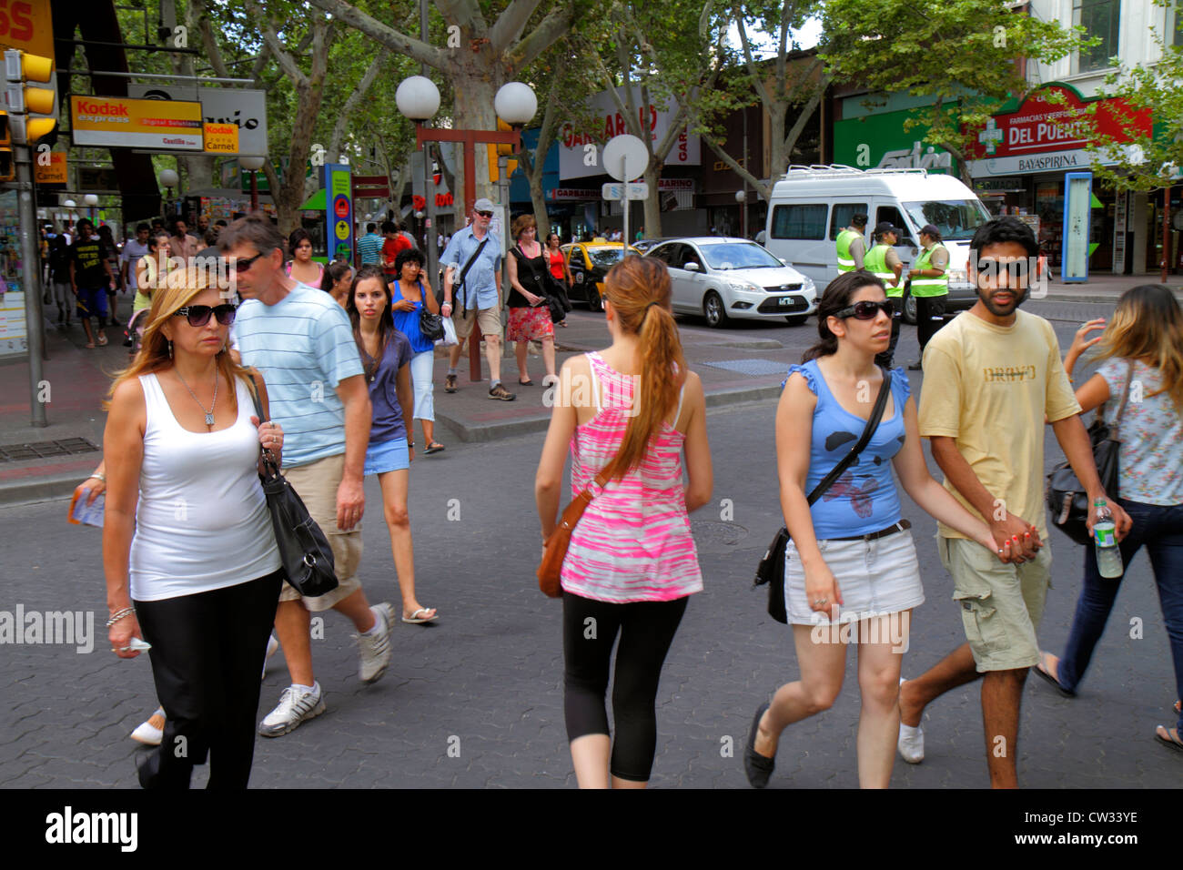 Mendoza Argentina,Avenida San Martin,street scene,busy,crowded ...