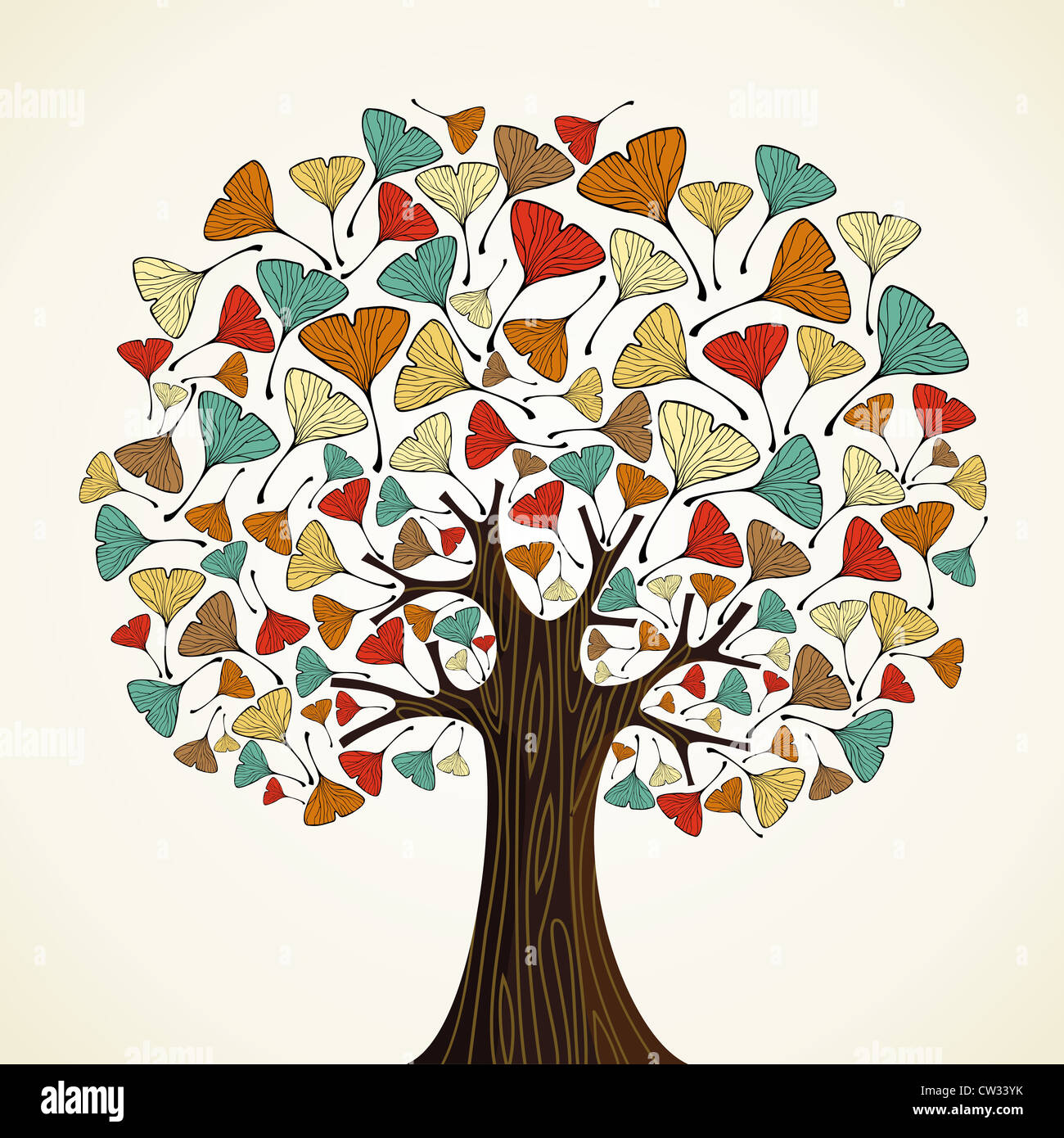 Ginkgo leaves illustration hi-res stock photography and images - Alamy