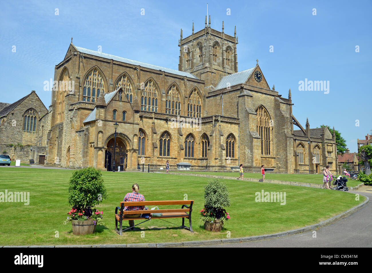 16th century Sherborne Abbey (Abbey Church of St. Mary the Virgin ...