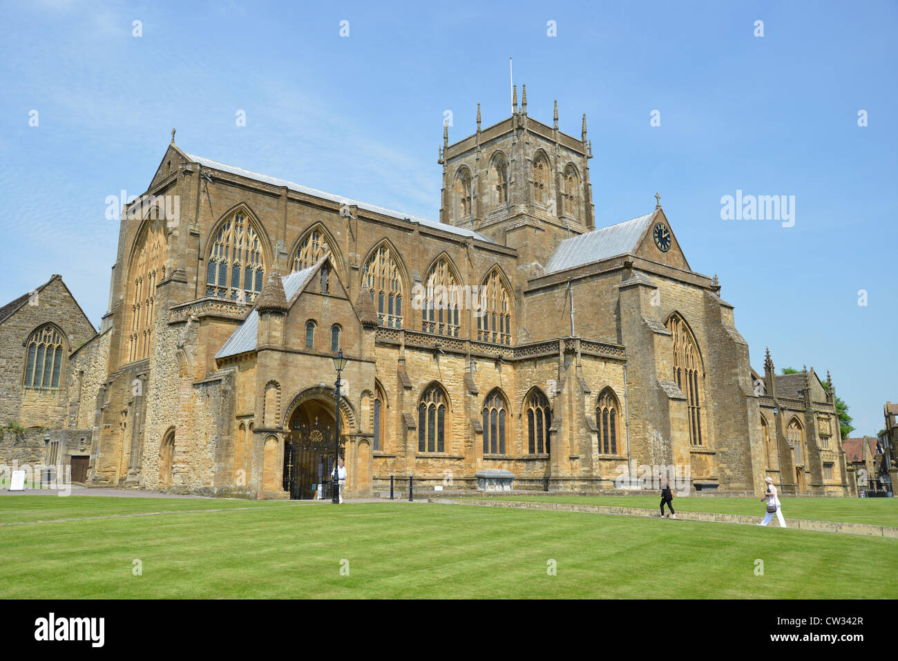 16th century Sherborne Abbey (Abbey Church of St. Mary the Virgin ...