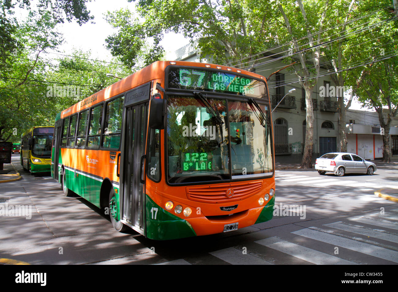Mendoza Argentina,Avenida Gutierrez,street scene,urban bus,coach,buses ...