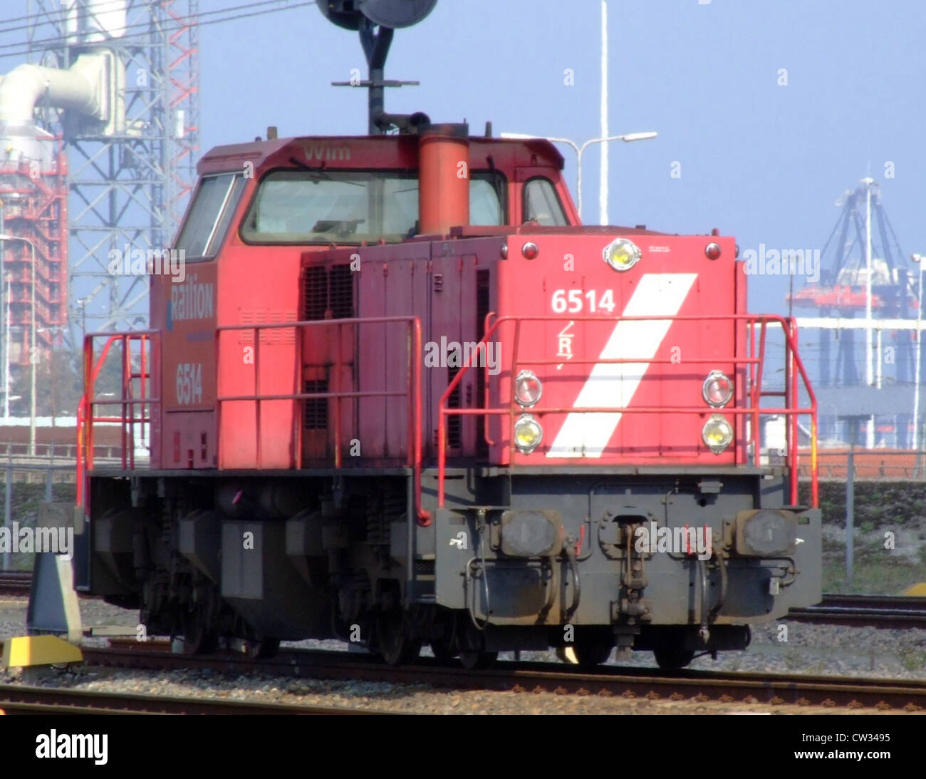 Railion Diesel train at Port of Rotterdam Stock Photo - Alamy