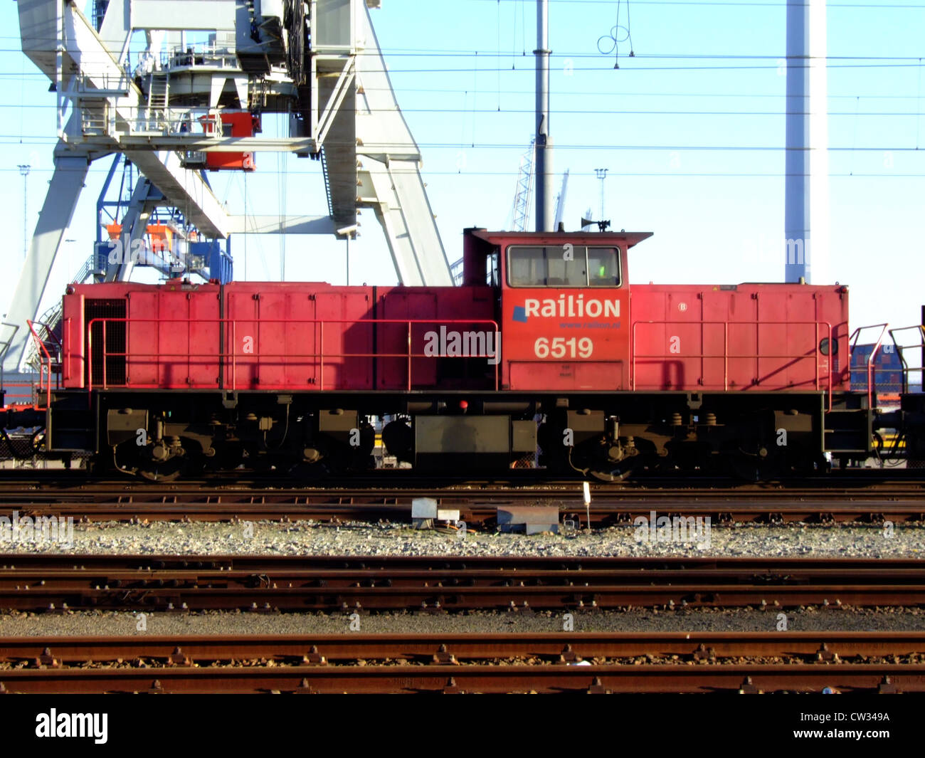 Railion Diesel train at Port of Rotterdam Stock Photo - Alamy